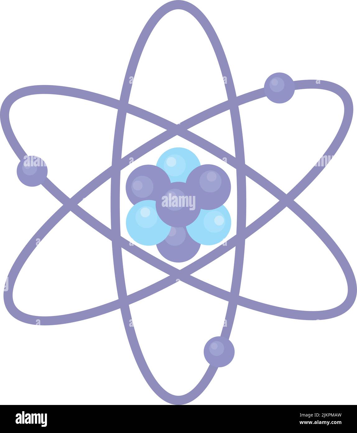 Atomic Structure Modern Semi Flat Color Vector Object Stock Vector