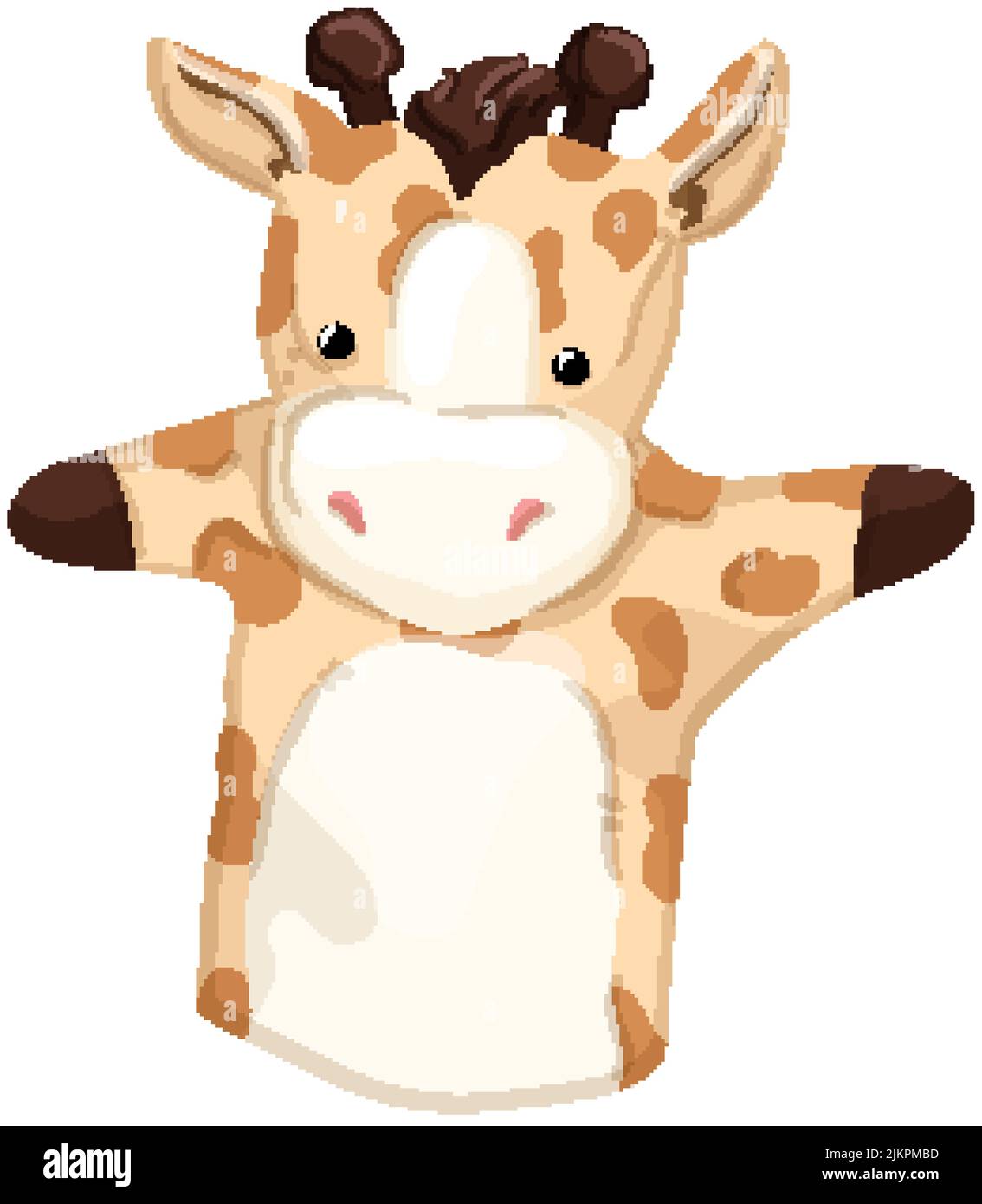 cow hand puppet cartoon vector illustration Stock Vector Image & Art ...