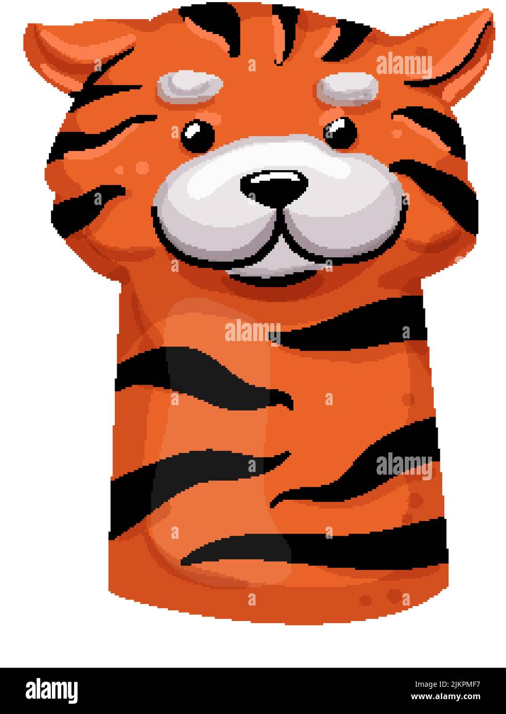 tiger hand puppet cartoon vector illustration Stock Vector Image & Art ...