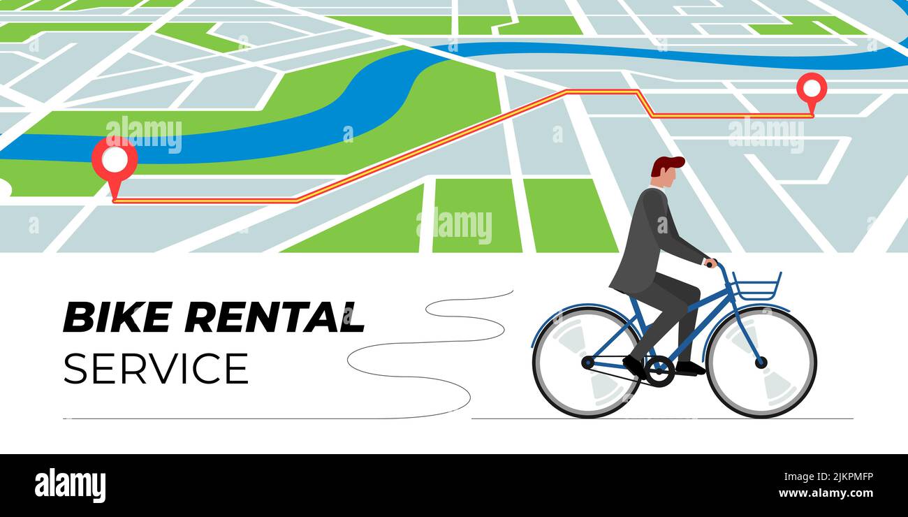 Commercial cyclist rides Stock Vector Images - Alamy