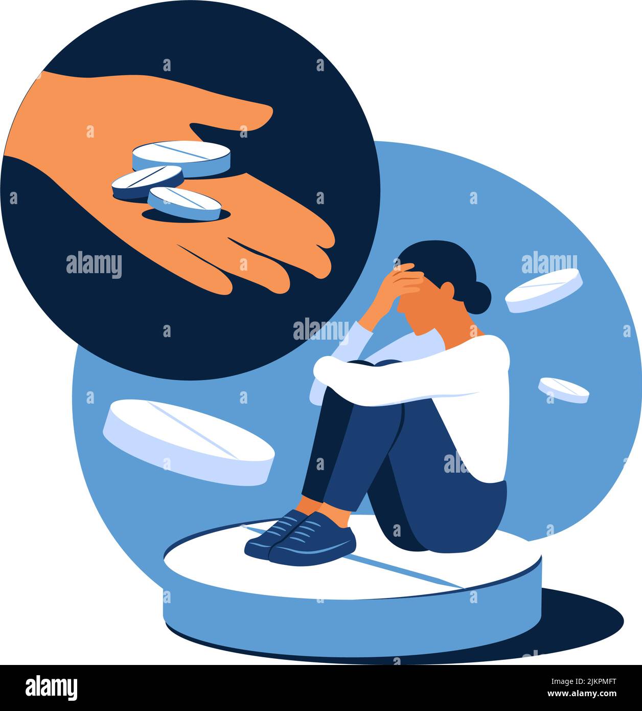 Concept of medication treating illness or disorder. Concept of ...