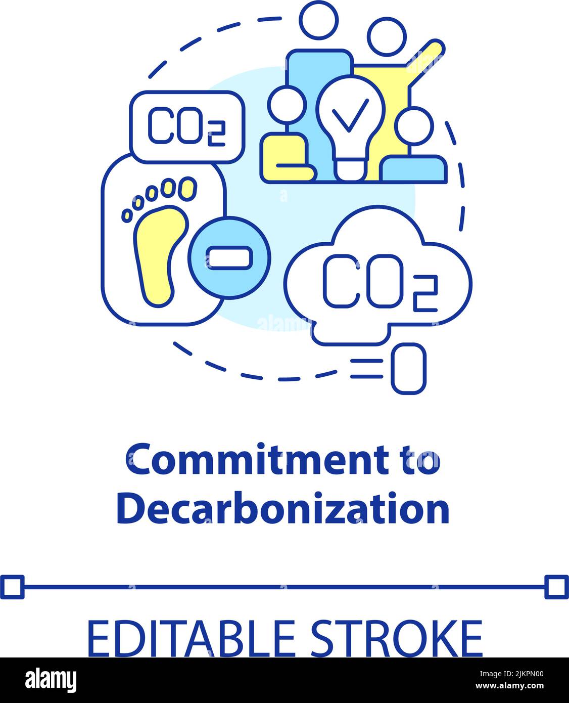 Commitment to decarbonization concept icon Stock Vector Image & Art - Alamy