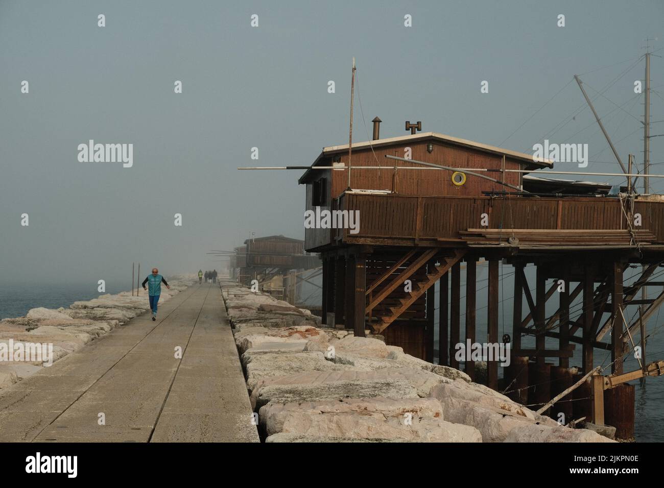 A beautiful landscape of a port on a gloomy day Stock Photo - Alamy