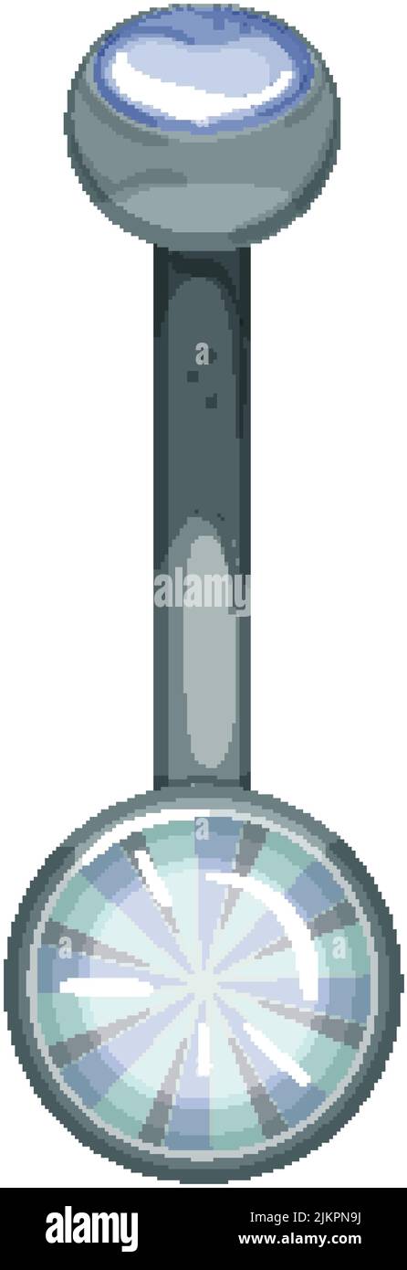 silver piercing ring cartoon vector illustration Stock Vector Image ...