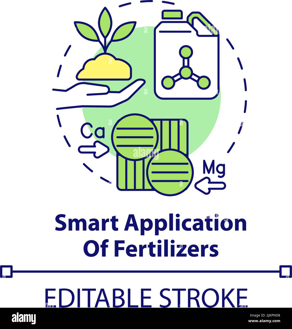 Smart application of fertilizers concept icon Stock Vector Image & Art ...