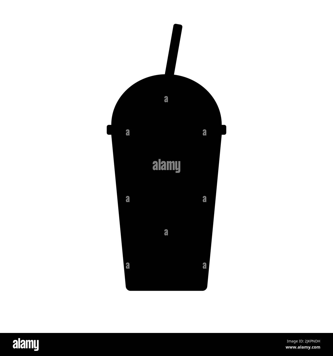 Vector flat take away coffee drink glass isolated on white background ...