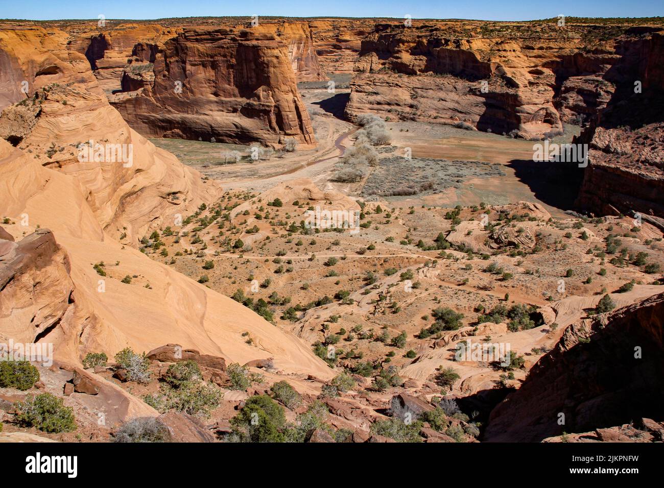 The beautiful view of Canyon de Chelly National Monument. Arizona ...