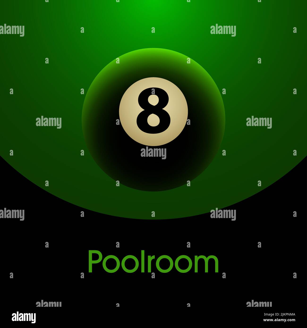 Vector color illustration with billiard ball Stock Vector Image & Art ...
