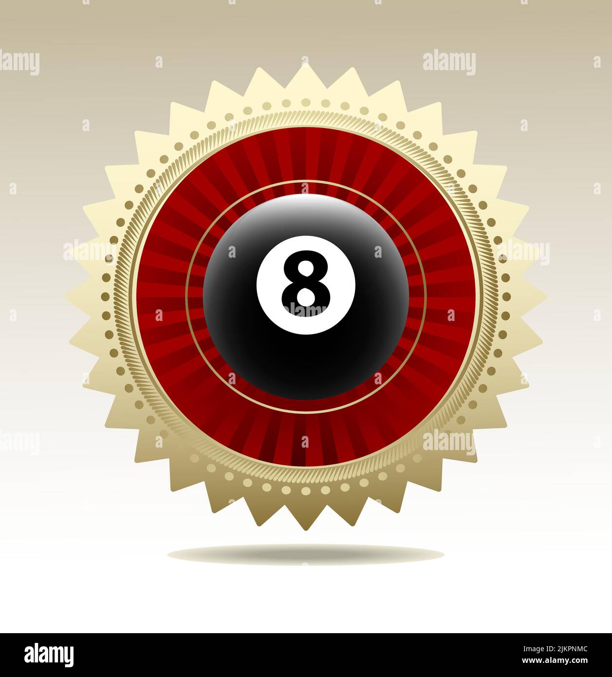 Vector color illustration with billiard ball Stock Vector Image & Art ...