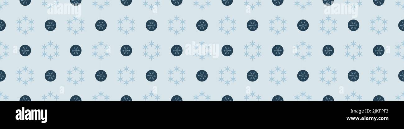 Christmas frozen snowflake seamless vector border. Masculine winter ...