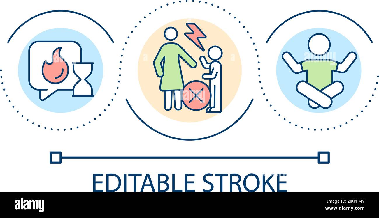 Cope with negative situations loop concept icon Stock Vector Image ...