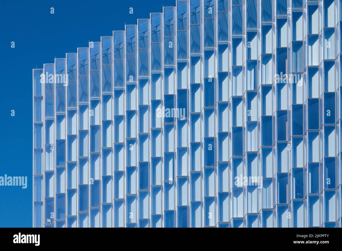 A modern office building with many rectangular windows, Los Angeles ...