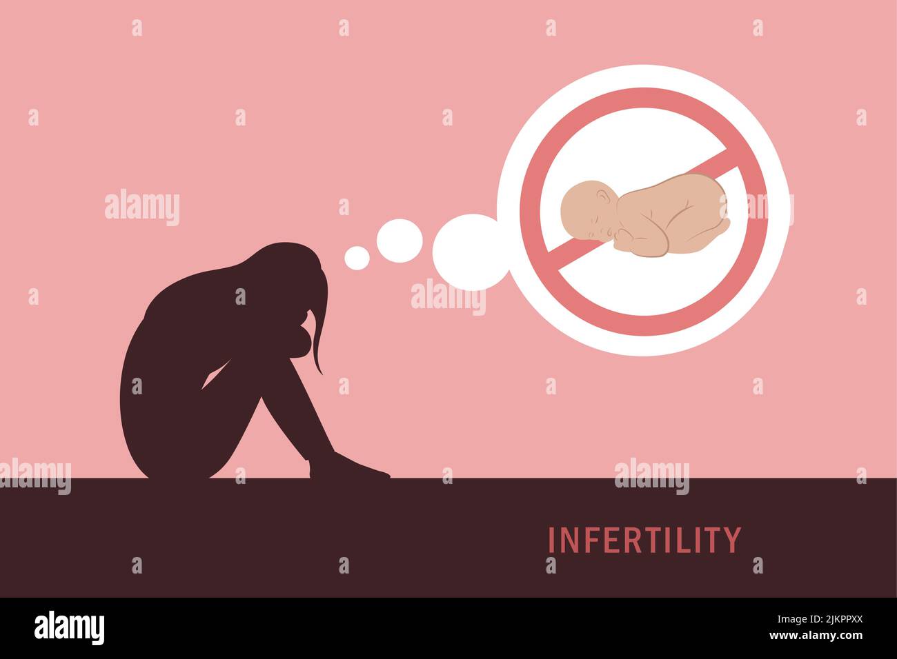 Woman depressed baby Stock Vector Images - Alamy