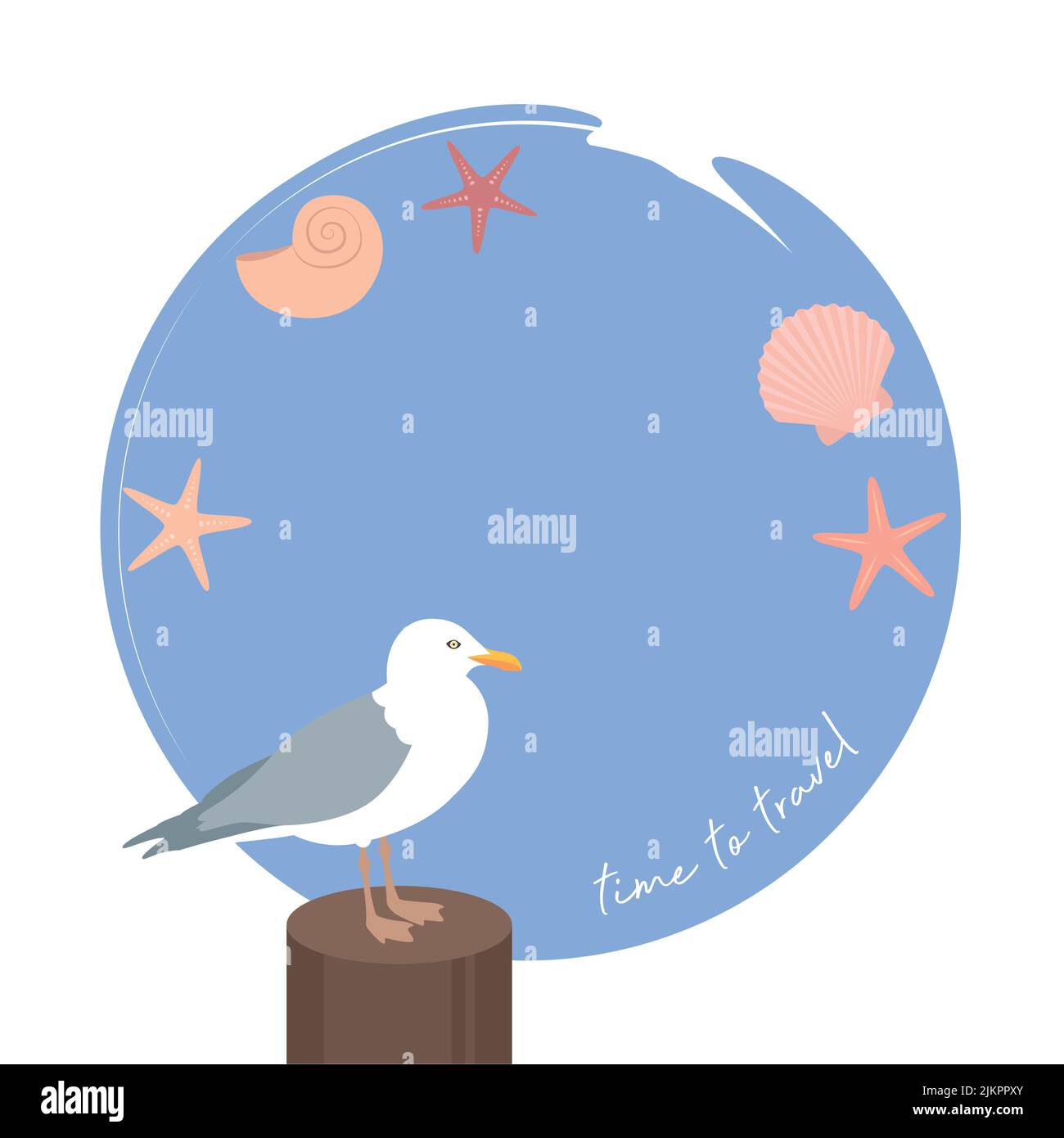 Sea shell drawing Cut Out Stock Images & Pictures - Alamy