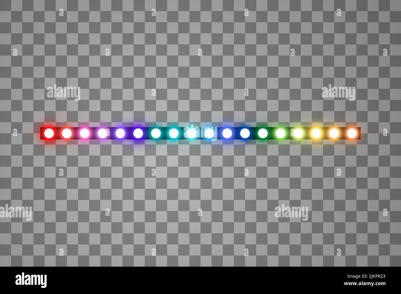 Colorful Shining led vector stripes, neon illumination on transparent ...