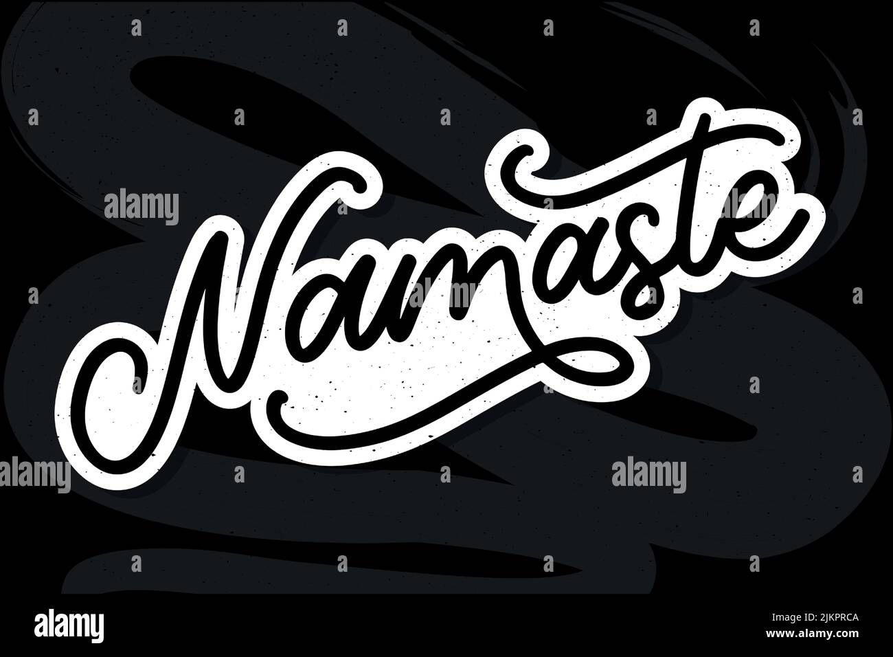 Vector lettering. Calligraphic poster with phrase - Namaste. Hand drawn ...
