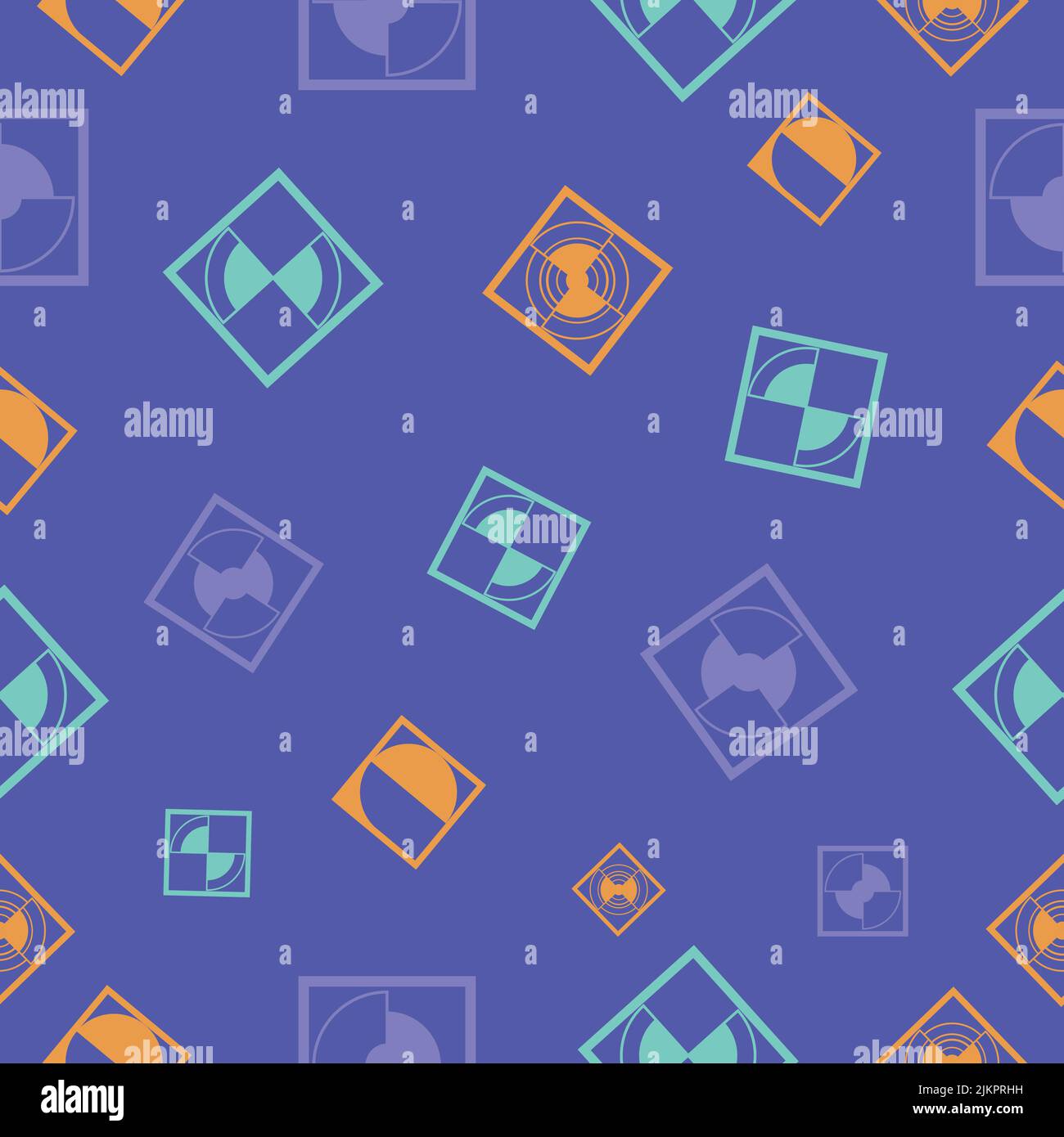 A repeating pattern vector design illustration with geometric tech ...