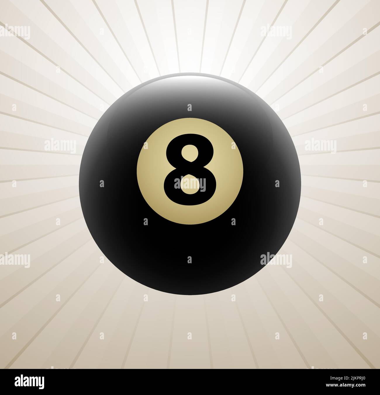 Vector color illustration with billiard ball Stock Vector Image & Art ...