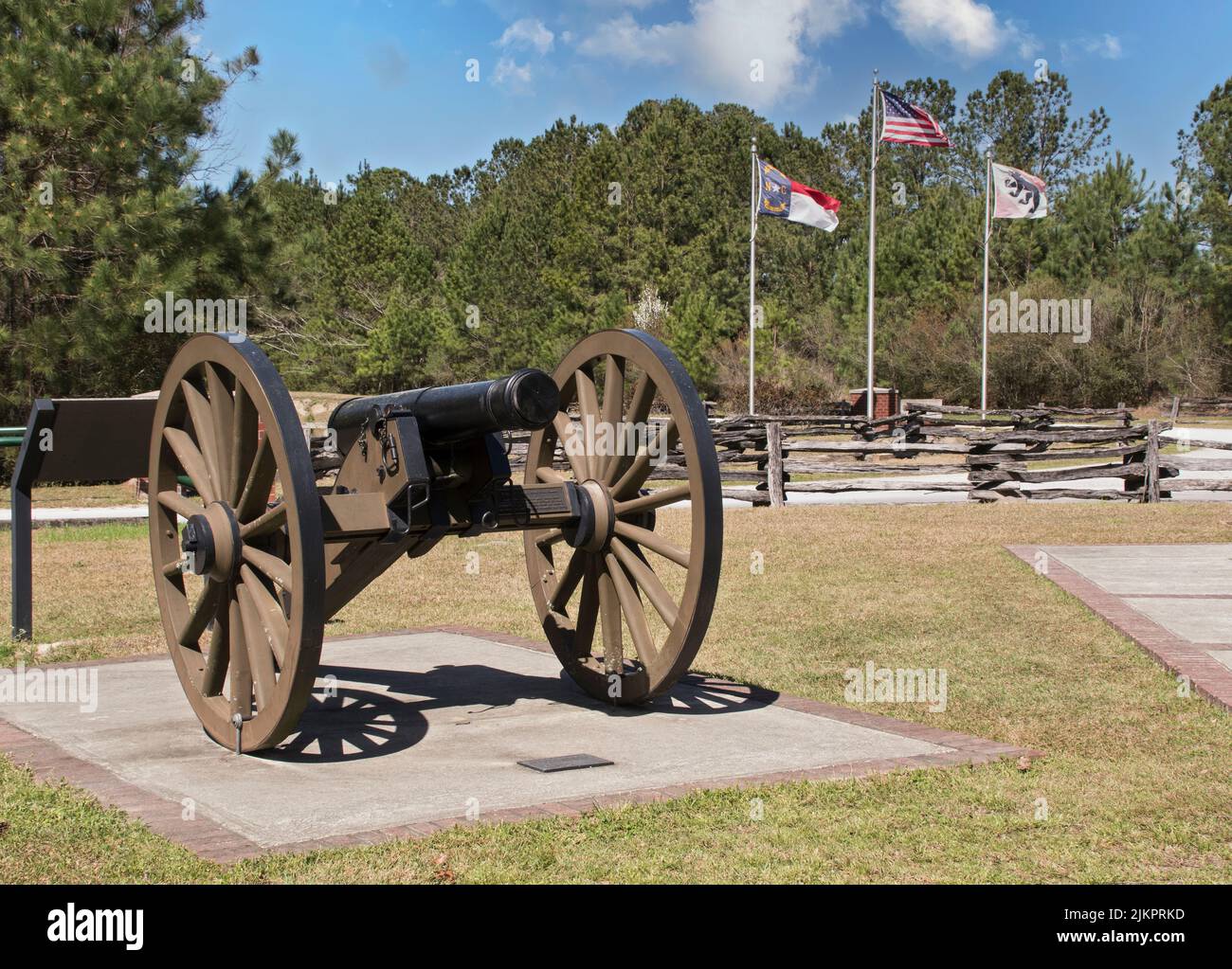 A civil war era cannon sets just inside the entrance of the New Bern ...
