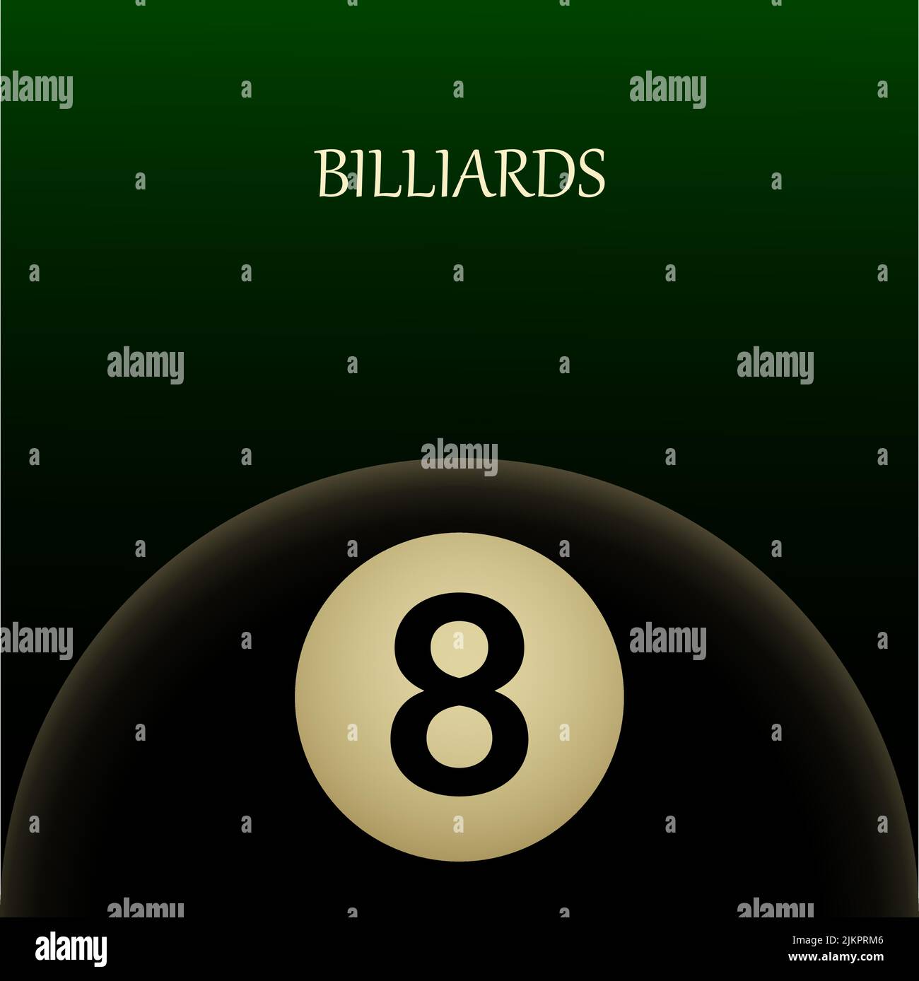 Vector color illustration with billiard ball Stock Vector Image & Art ...