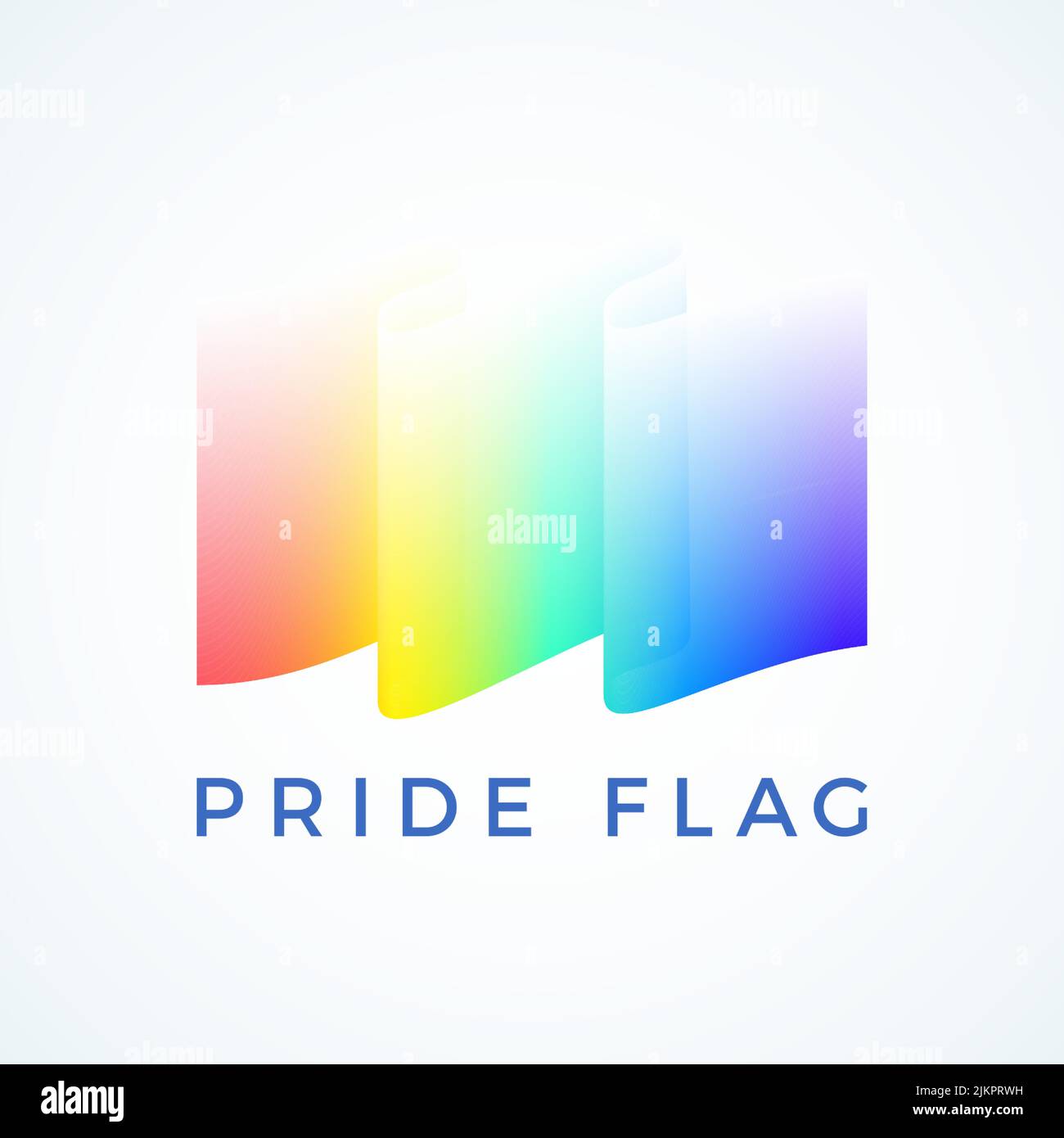 Lgbtq Pride Flag Abstract Vector Sign Emblem Logo Template Premium
