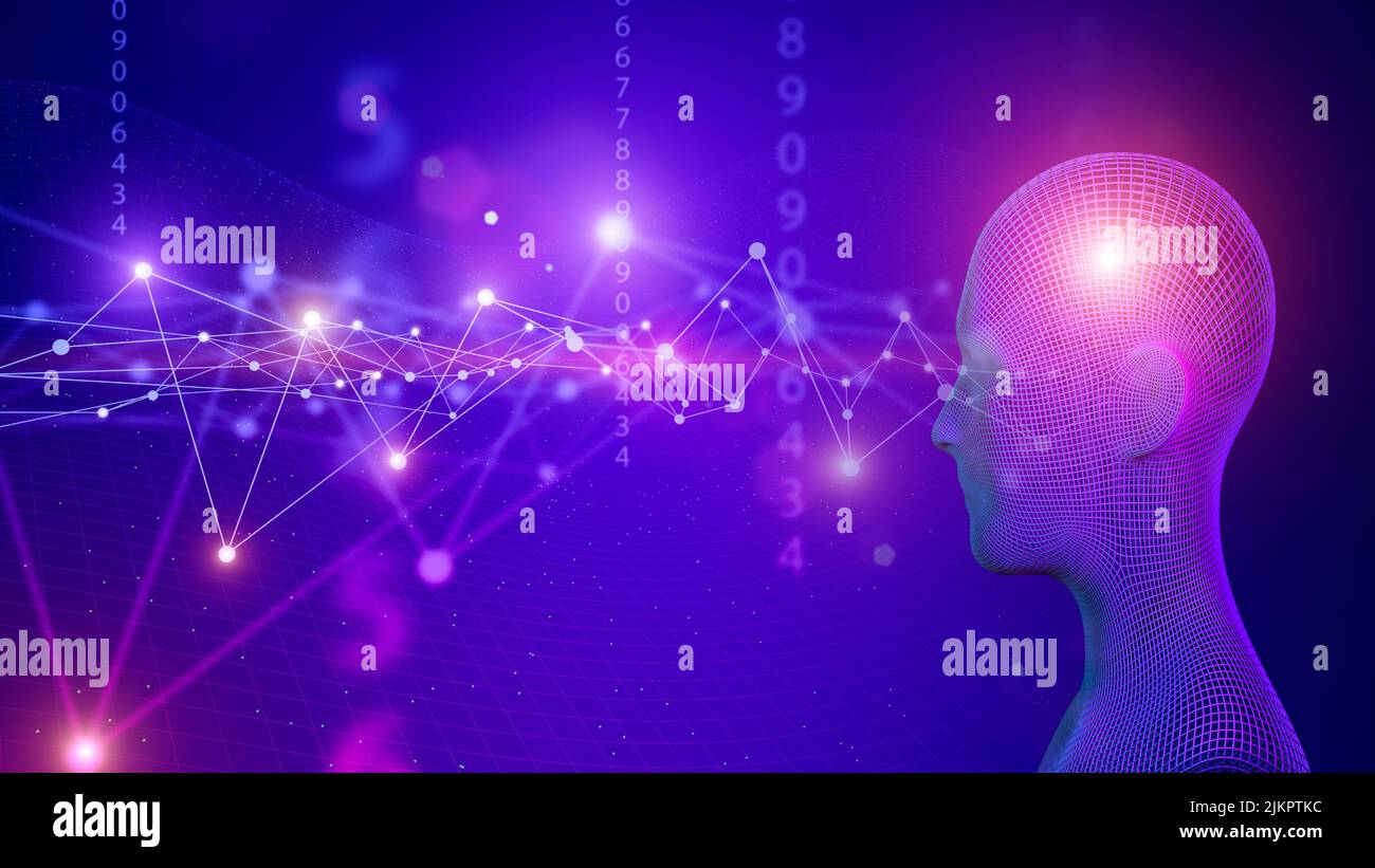 Brain wireframe hi-res stock photography and images - Alamy