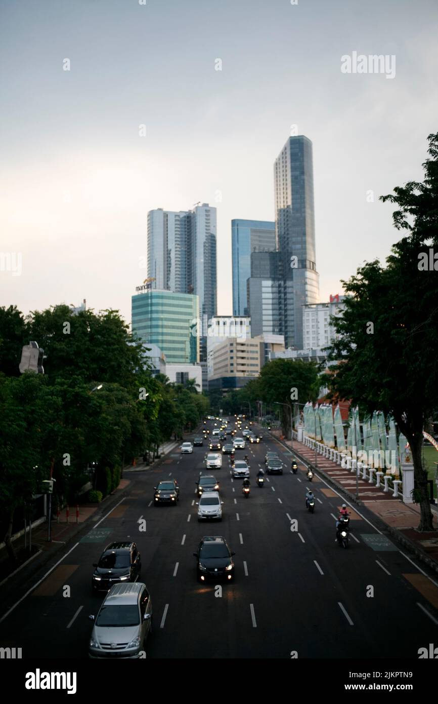 City traffic near Alun- Alun in central Surabaya area Stock Photo - Alamy