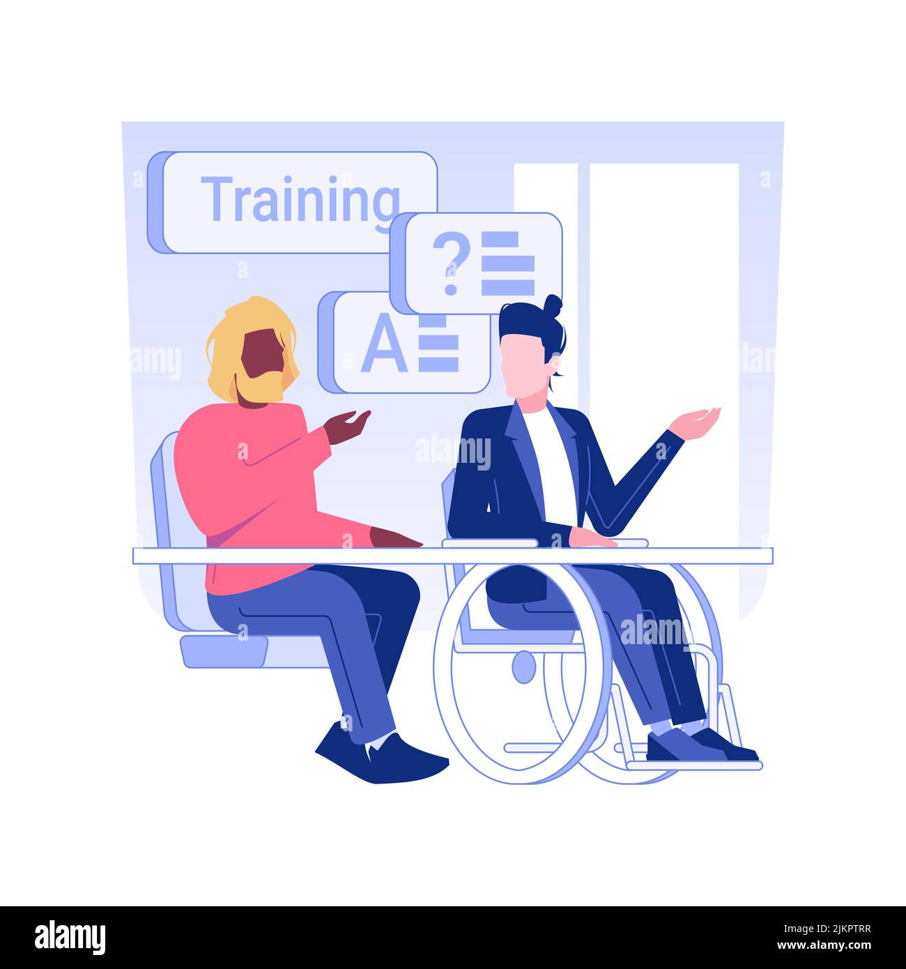 Diversity training isolated concept vector illustration. Building ...