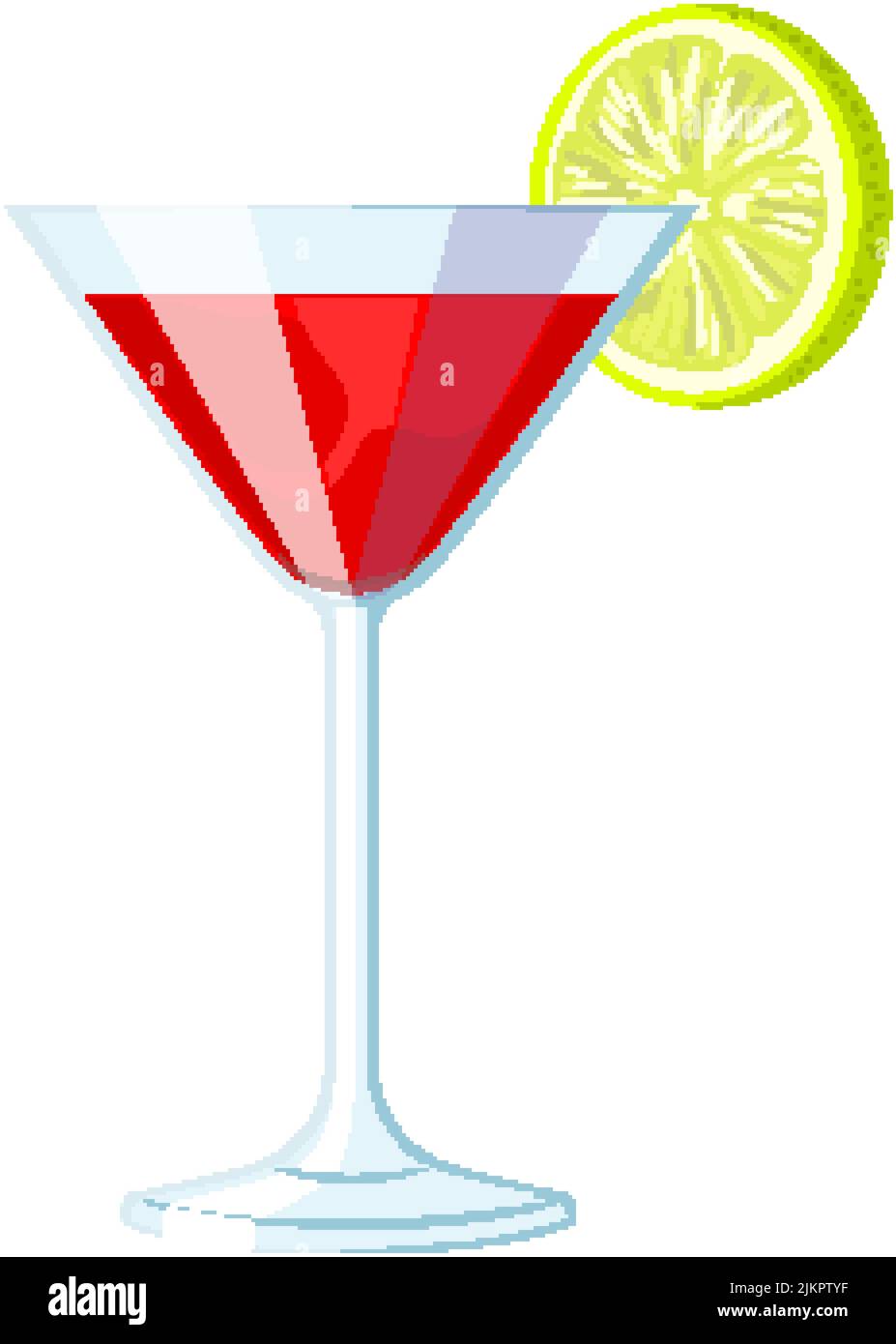cosmopolitan cocktail cartoon vector illustration Stock Vector Image ...