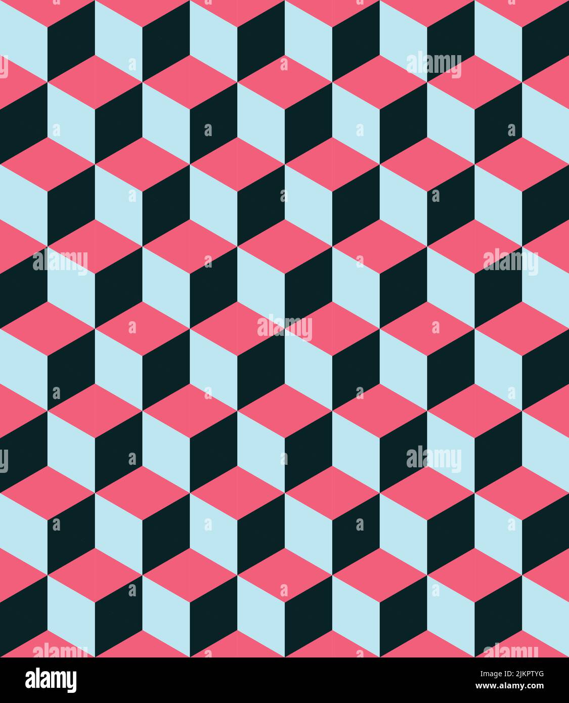 Cube block geometric vector seamless pattern. Modern stylish texture ...