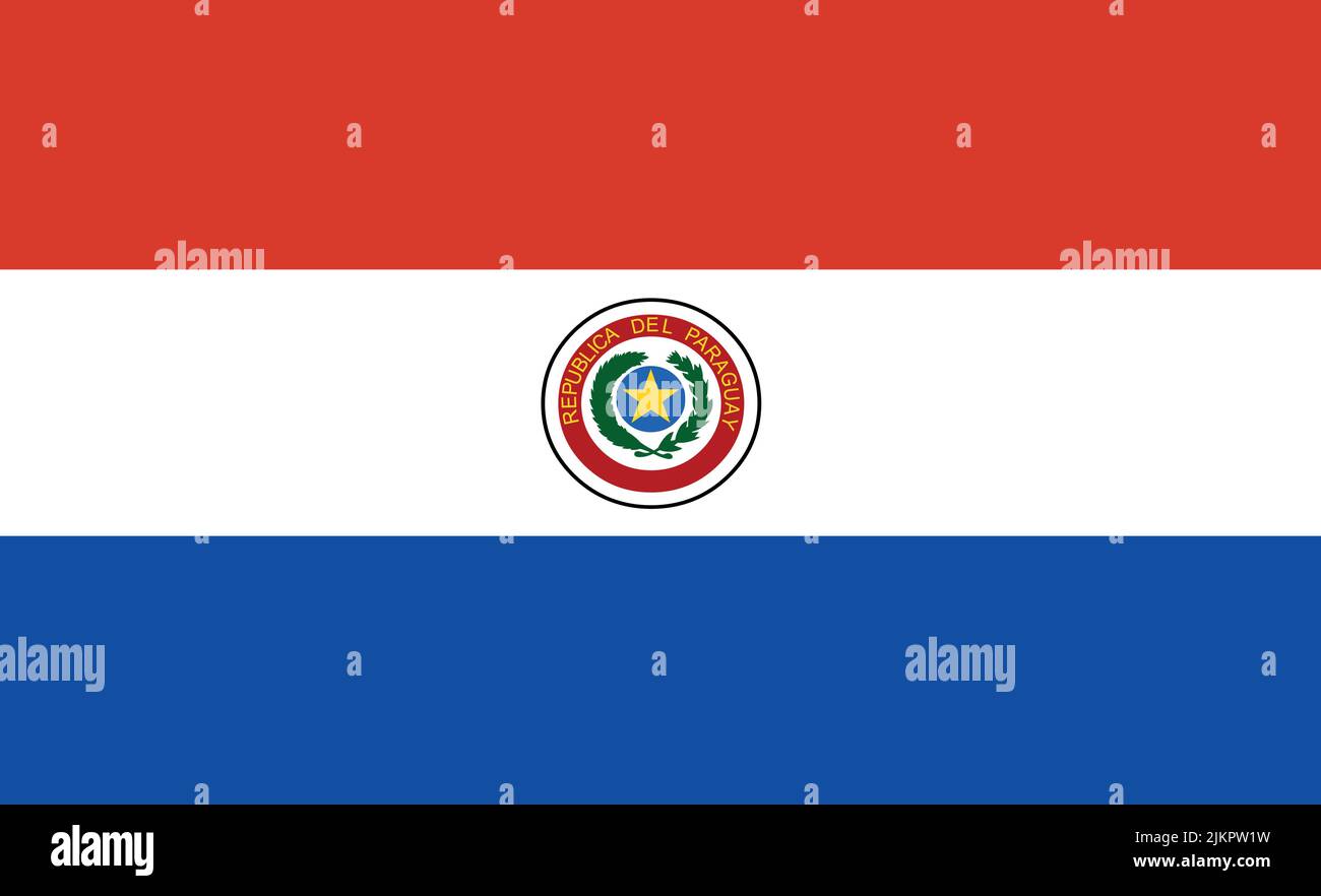 Vector illustration of the flag of paraguay Stock Vector Image & Art ...