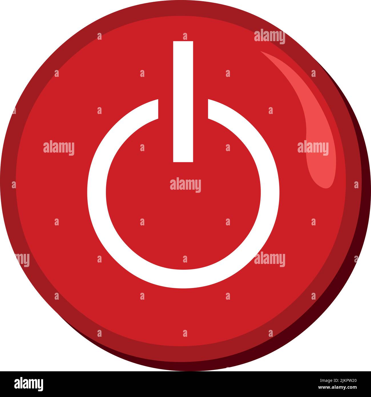 Vector illustration of a circular off button Stock Vector Image & Art - Alamy