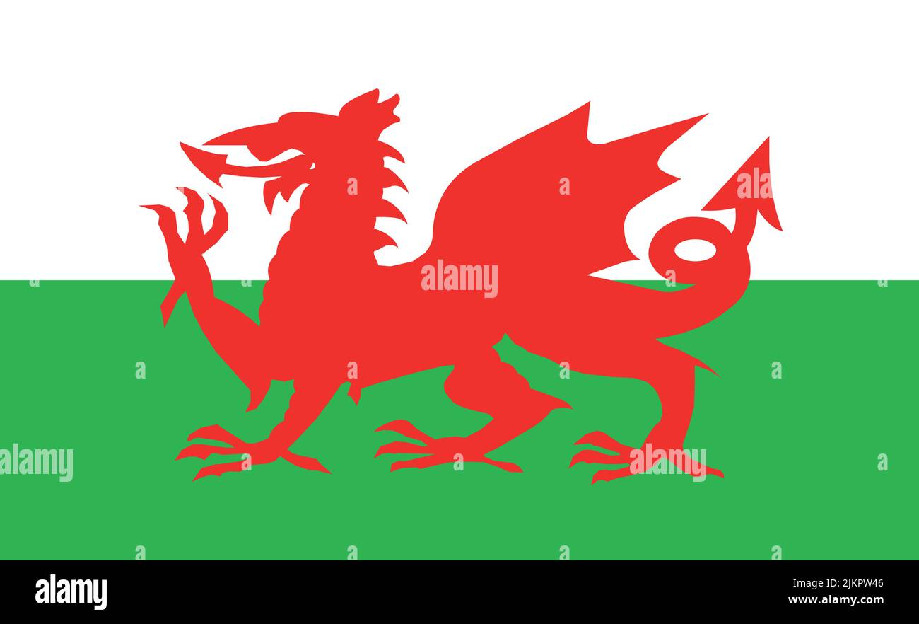 Vector illustration of the flag of wales Stock Vector Image & Art - Alamy