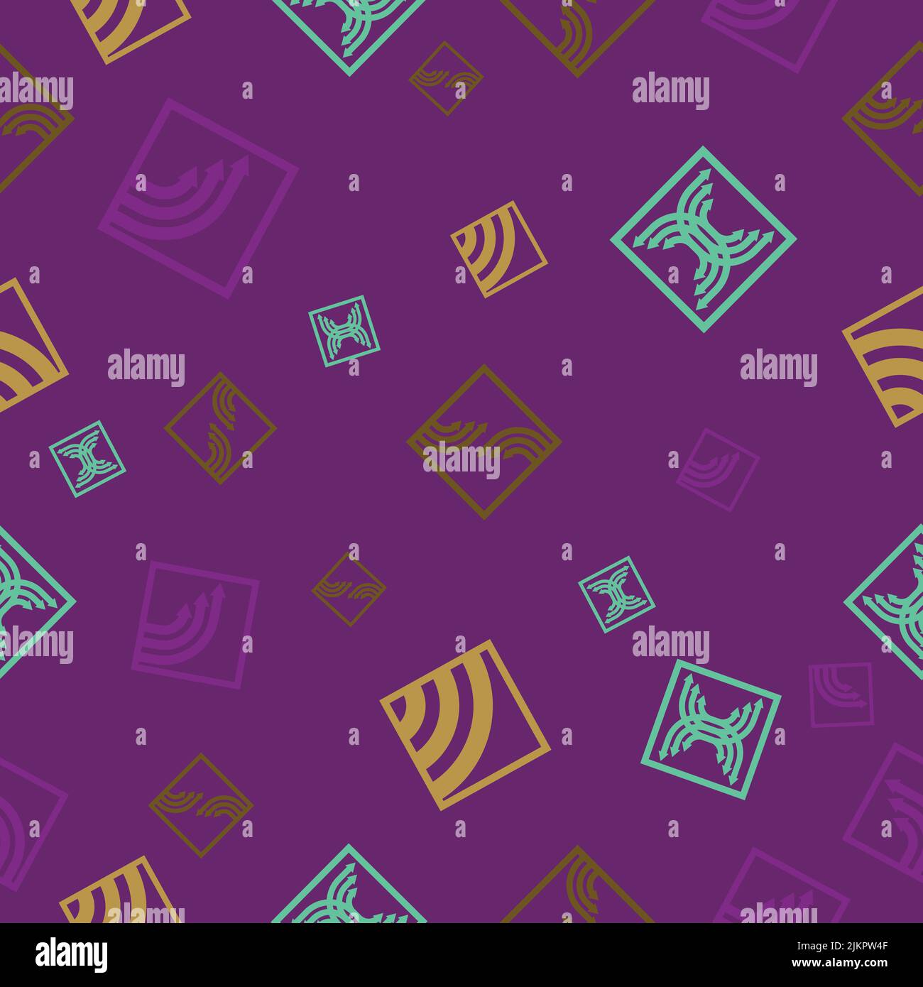 A repeating pattern vector design illustration with geometric tech ...