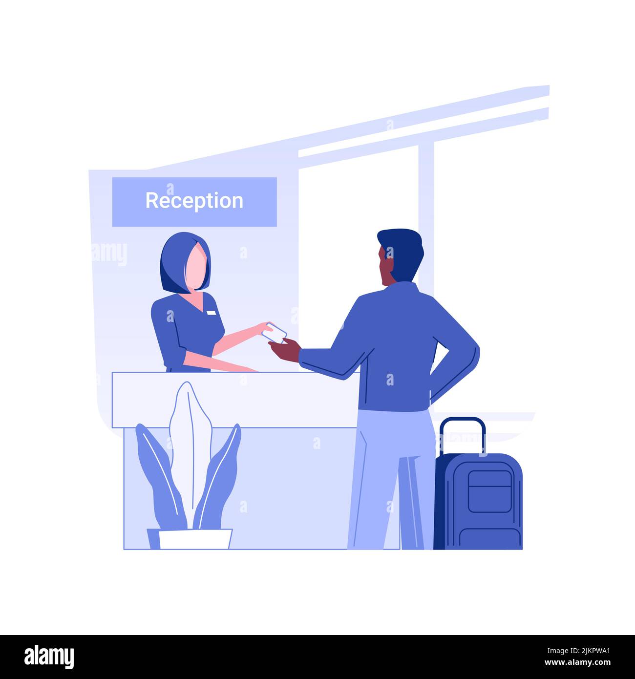 Businessman hotel check in Stock Vector Images - Alamy