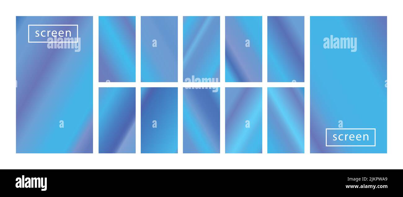 Mobile screen lock display collection of colorful backgrounds in trendy ...