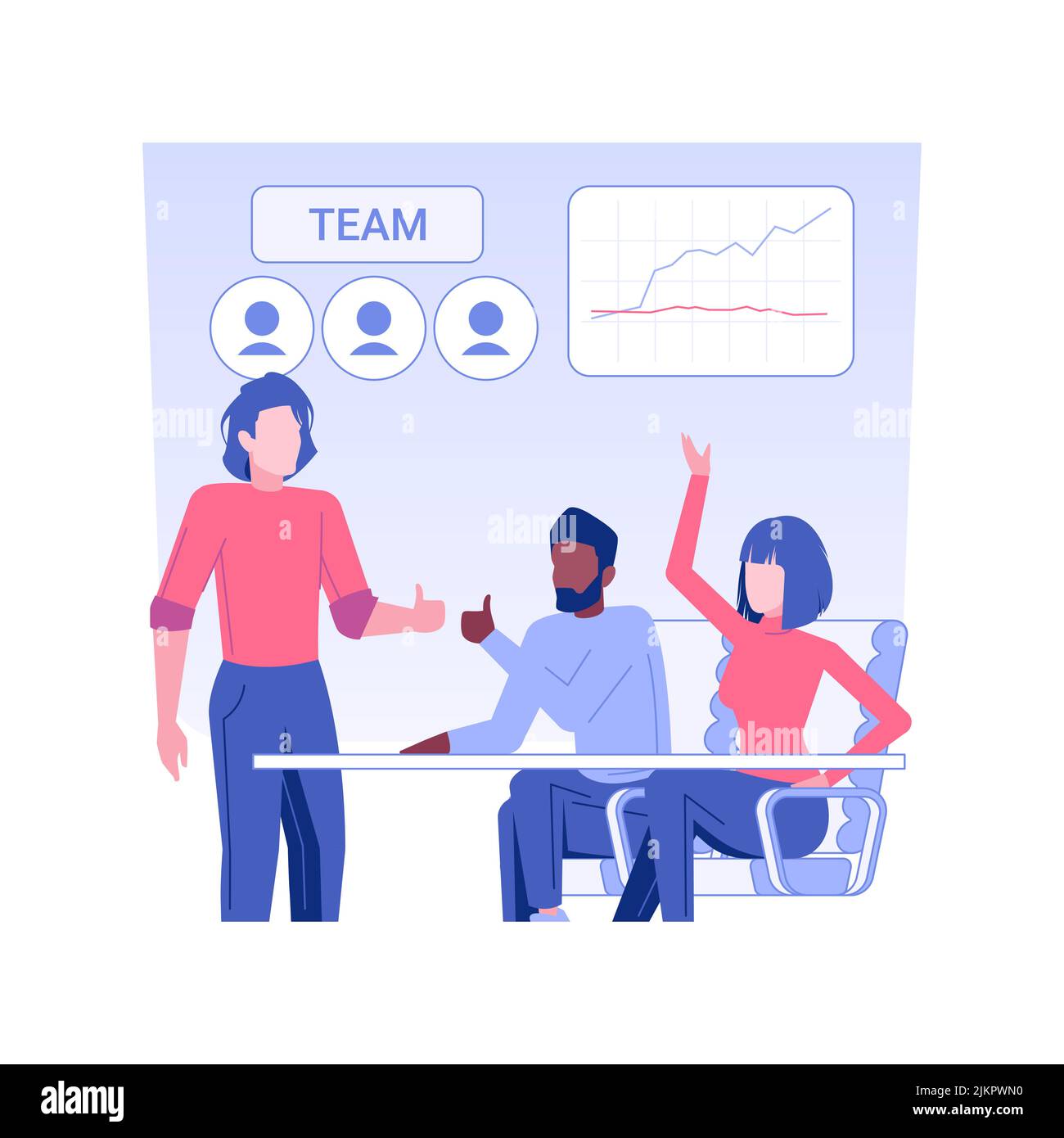Teambuilding events isolated concept vector illustration. Group of ...