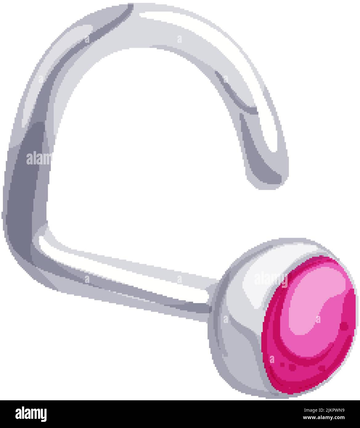 ear piercing ring cartoon vector illustration Stock Vector Image & Art ...