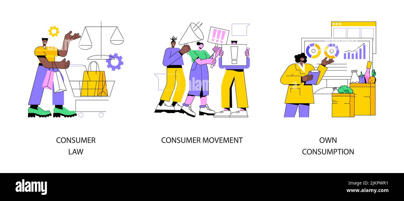 Buyer interests and habits abstract concept vector illustration set ...