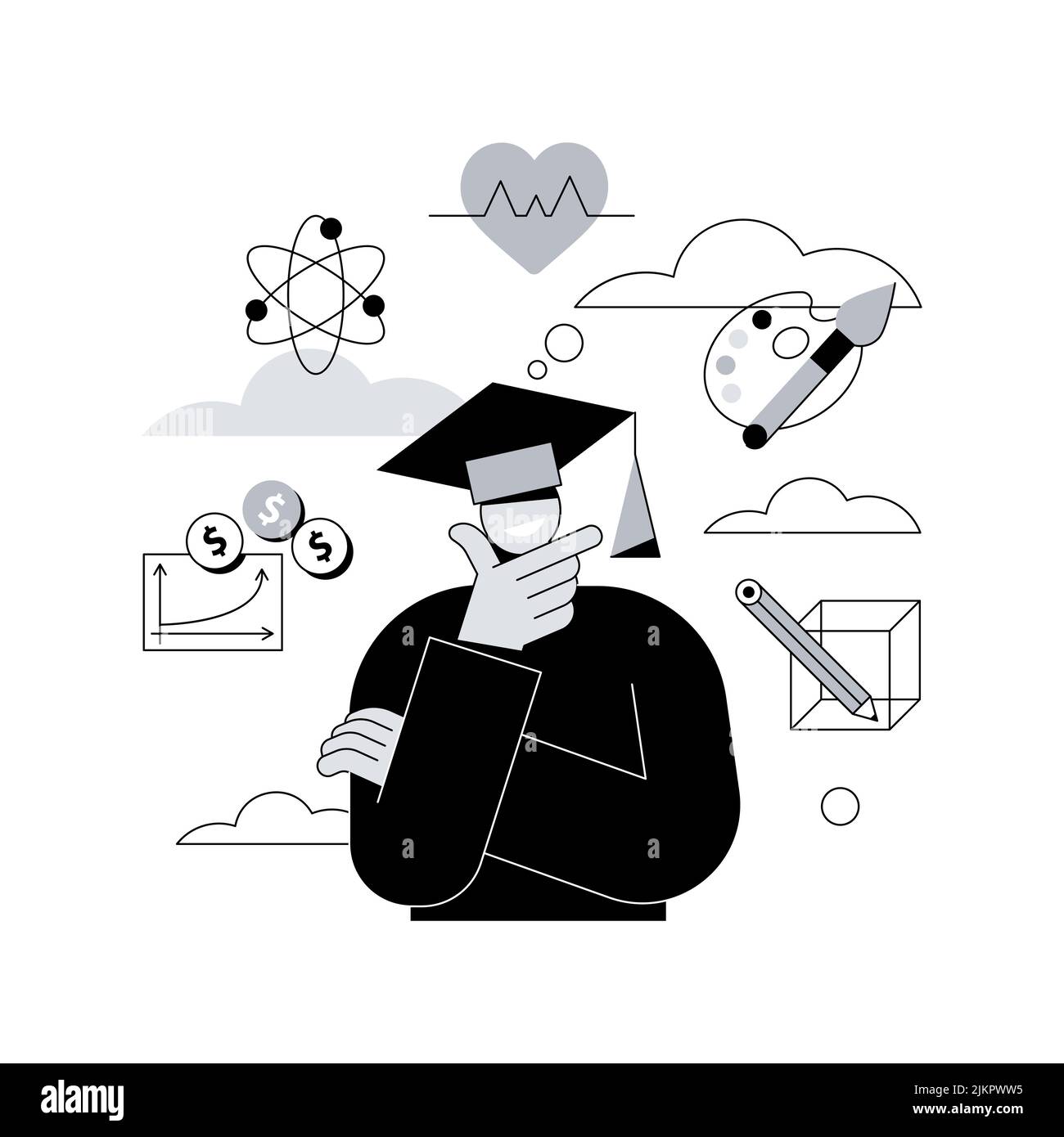 College choice abstract concept vector illustration. College choice ...