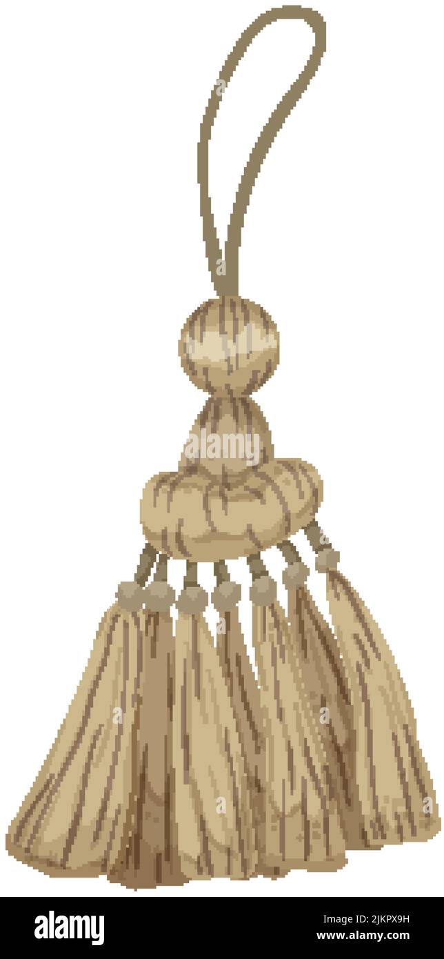 Gold Tassel Rope Cartoon Vector Illustration Stock Vector Image And Art Alamy