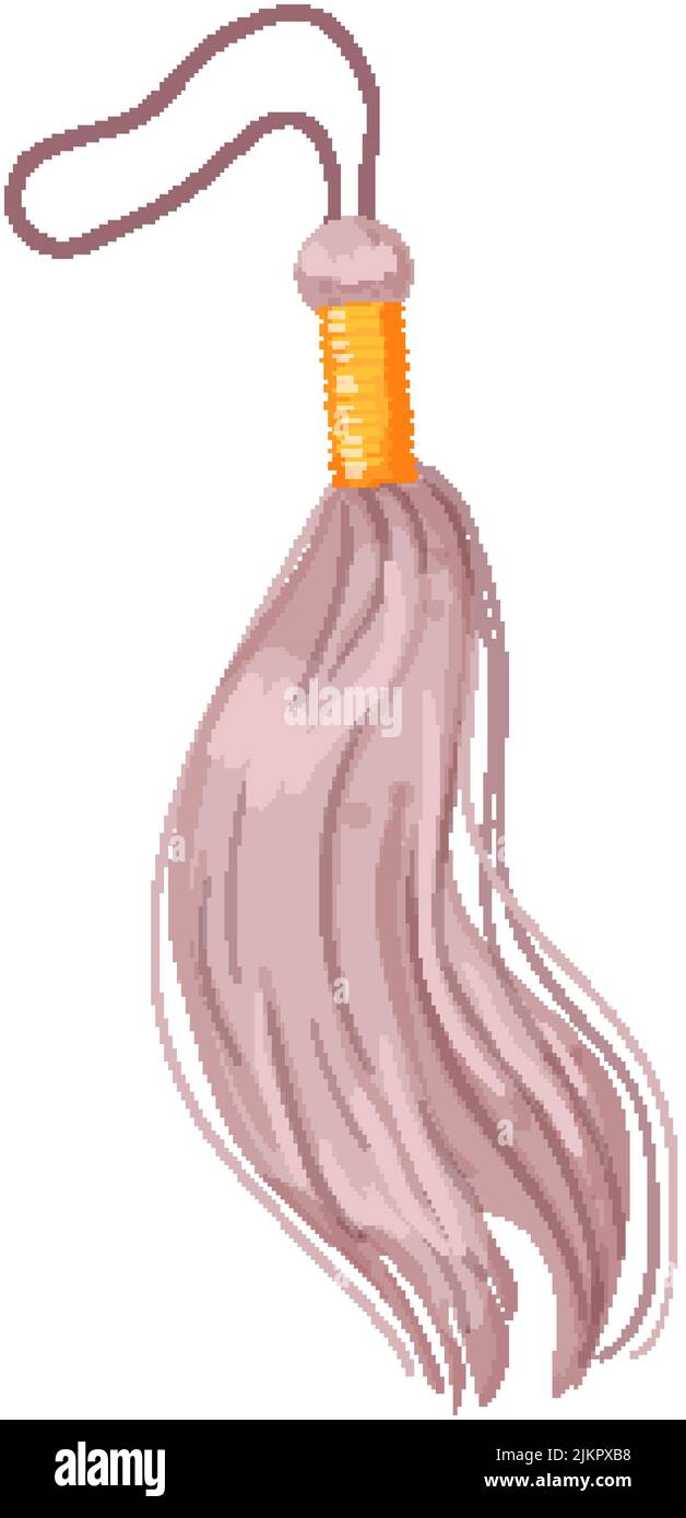 decorative tassel rope cartoon vector illustration Stock Vector Image ...