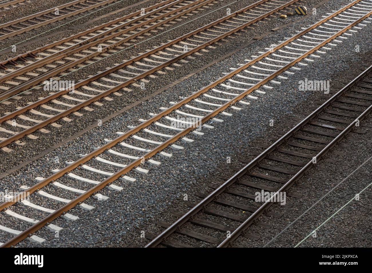 railway tracks overview Stock Photo - Alamy