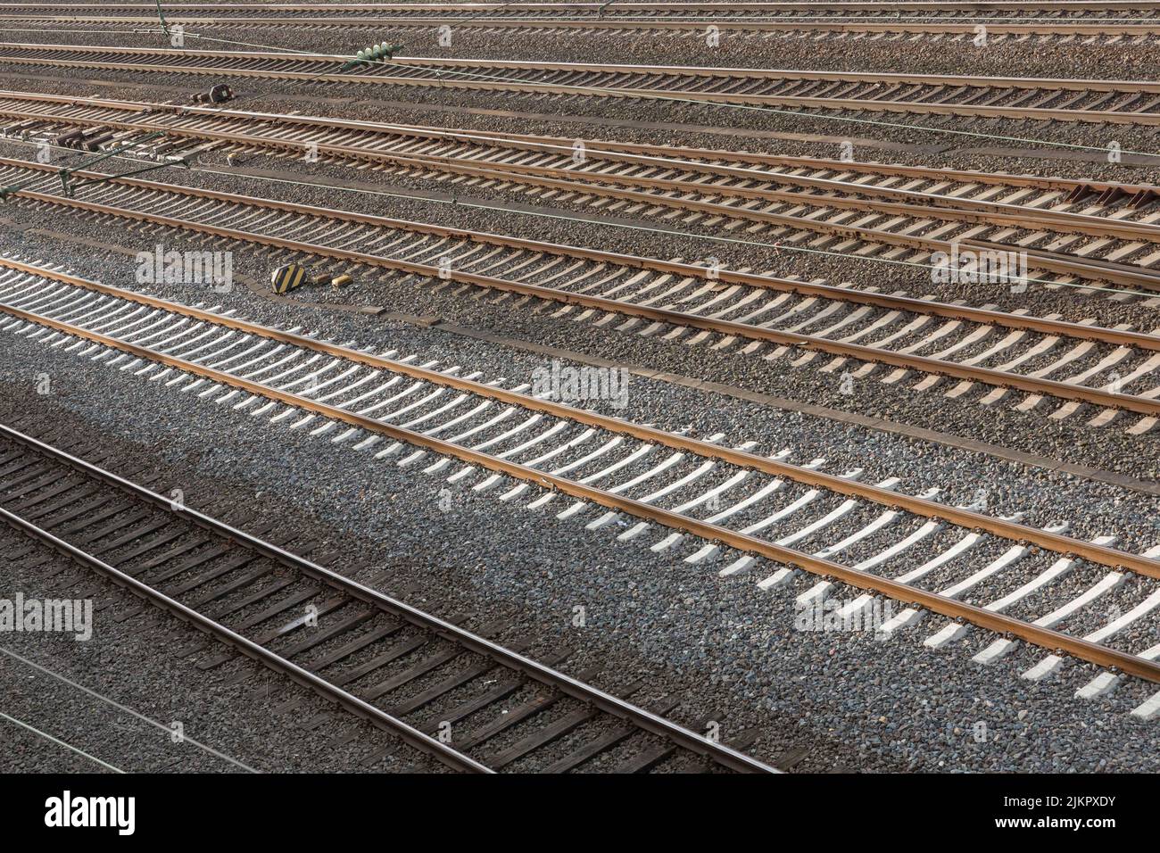 railway tracks overview Stock Photo - Alamy