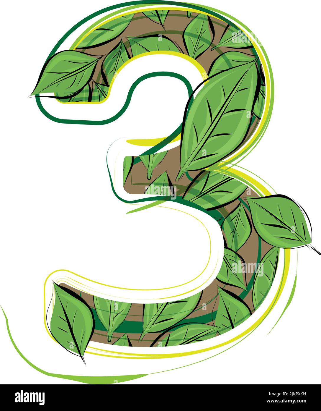 3 green leaf Stock Vector Images - Alamy