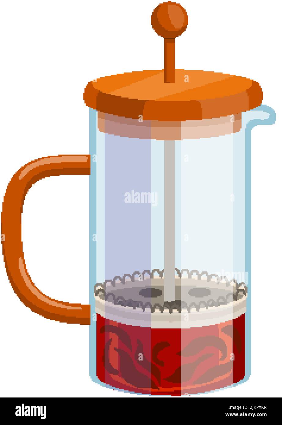 french press cartoon vector illustration Stock Vector Image & Art - Alamy
