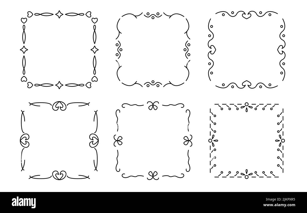 Vintage Square Borders Thailand Flower Square Traditional Or Vintage