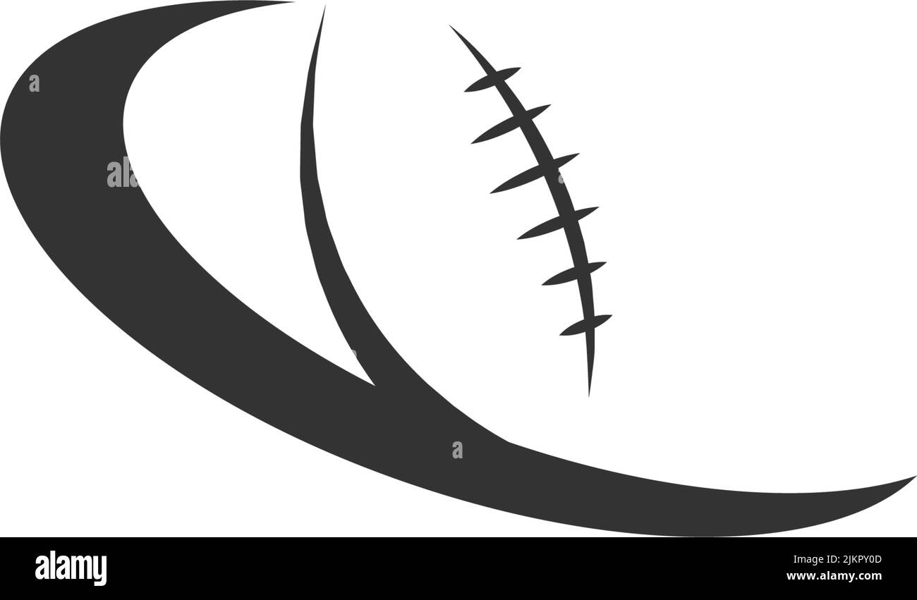 Rugby ball icon logo design illustration template Stock Vector Image ...