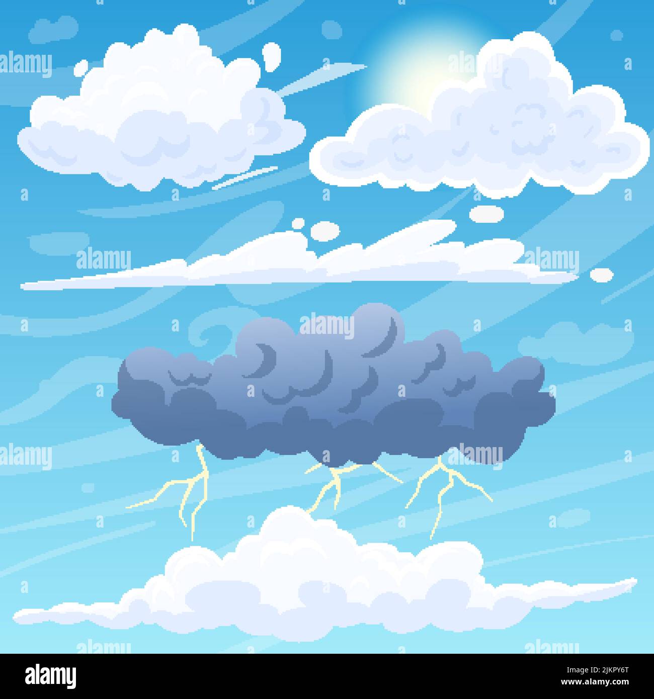 cloud sky cartoon vector Stock Vector Image & Art - Alamy