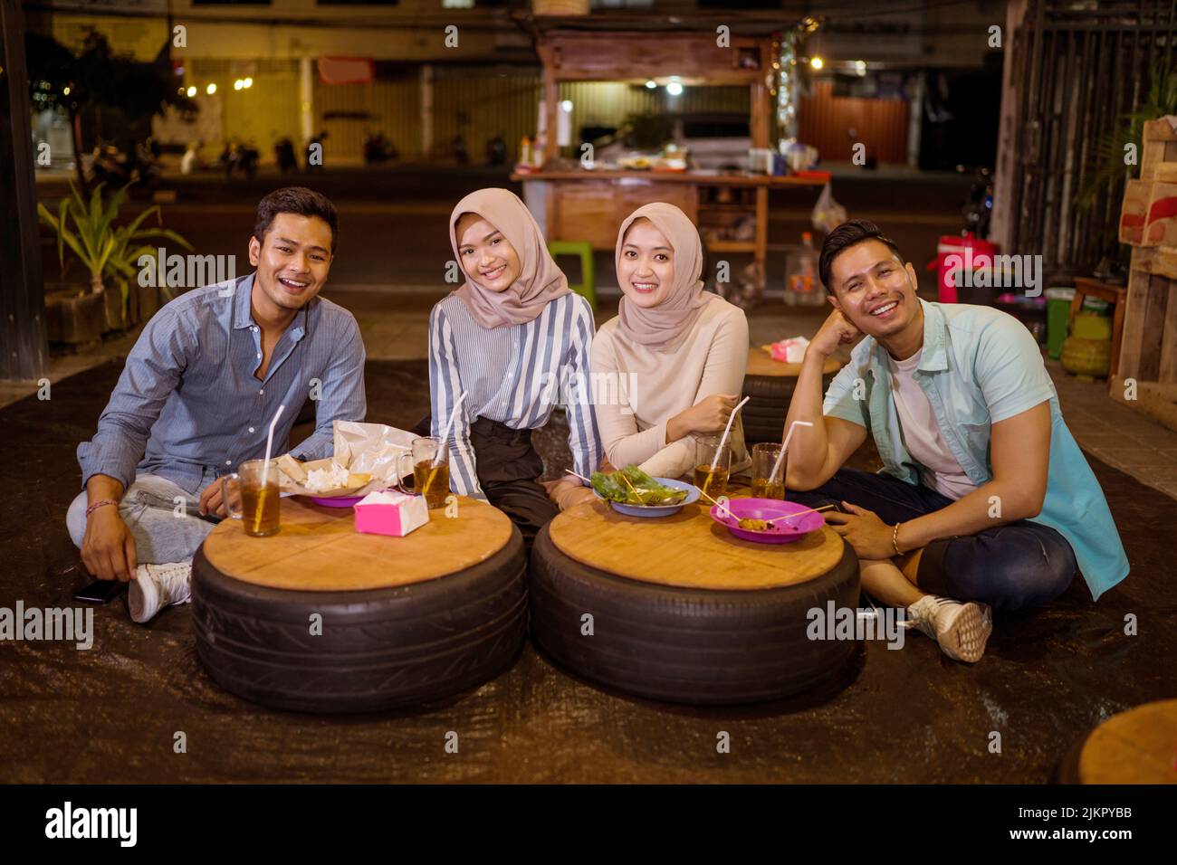 Happy muslim friend enjoy hi-res stock photography and images - Alamy